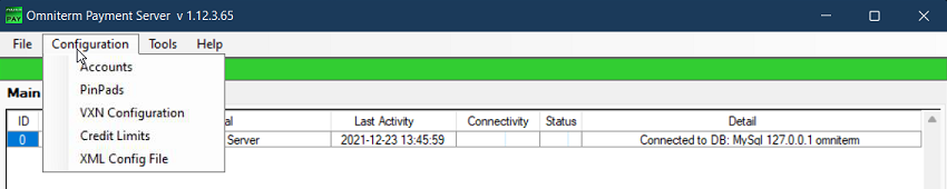 Omniterm - Pin pad Initialization